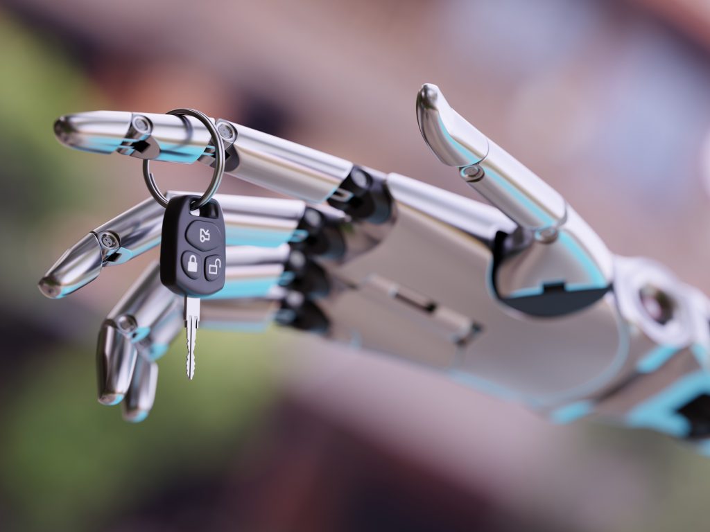 Autopilot System or Intelligent Driver Assist 3d Illustration Concept ...